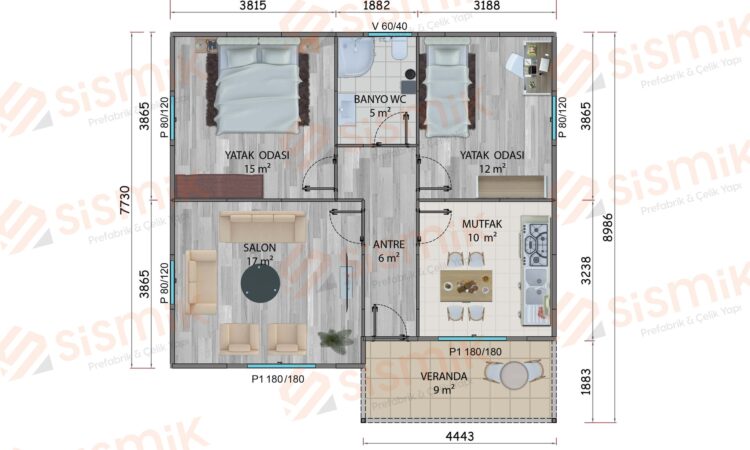 74m2 - Sismik Prefabrik